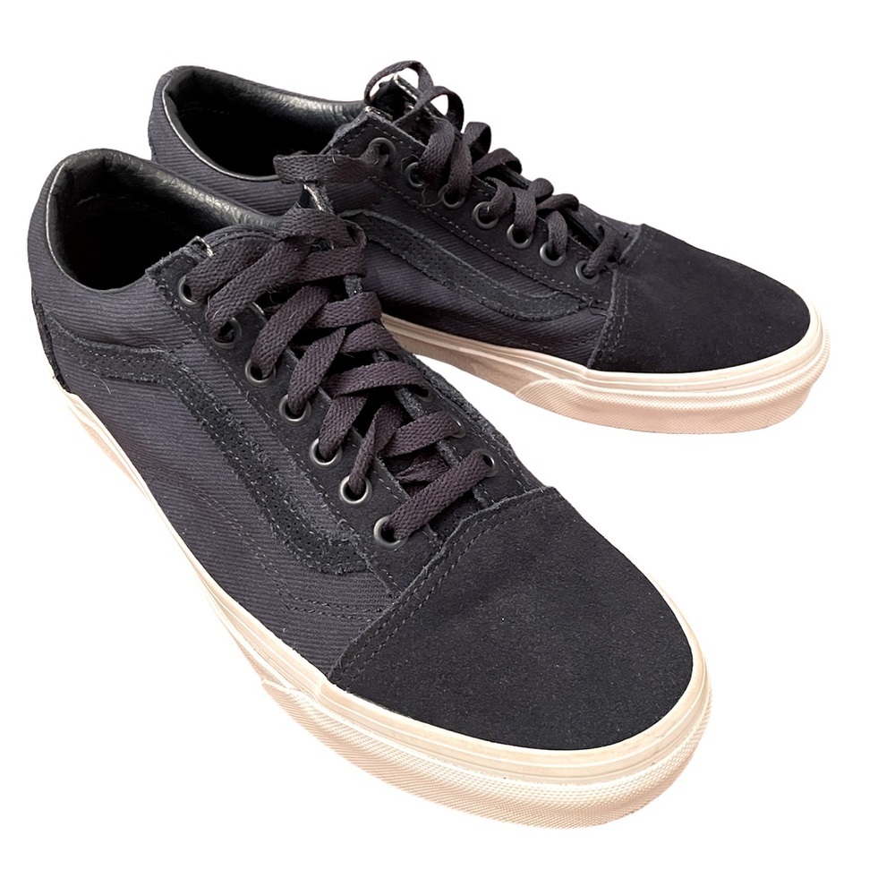 Vans Old Skool Canvas And Suede Navy Sneakers - Gem